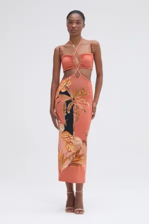 PatBO PatBO Bananier Midi Dress - Neutral