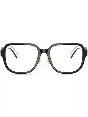 Prada Logo Lettering Glasses - Black