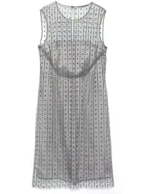 LUISA CERANO Rhinestone-embellished Mini Dress
