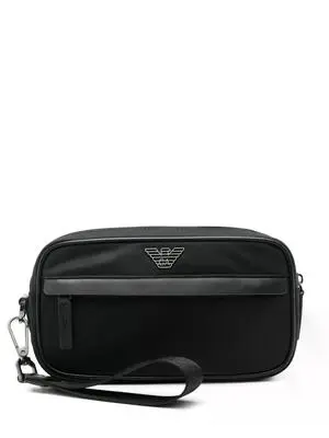 Emporio Armani Logo-plaque Clutch - Black