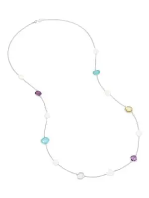 DOWER & HALL Gemstone And Pearl Necklace - Silver