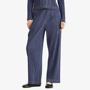 Issey Miyake Denim Pleated Trousers