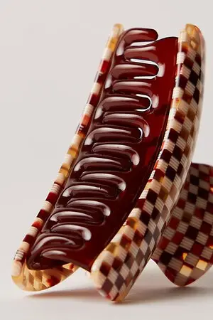 MACHETE Grande Heirloom Claw Clip - Checkered Tort