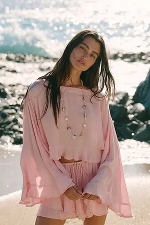 Free People Free People Delilah Skort Set Rosey Touch