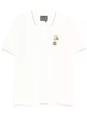 MUSIUM DIV. Embroidered Polo Shirt - White