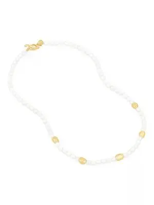 DOWER & HALL Ocean Pebble Pearl Necklace - Gold