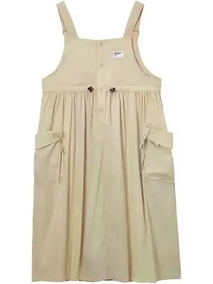 MUSIUM DIV. Logo-patch Midi Dress - Neutrals