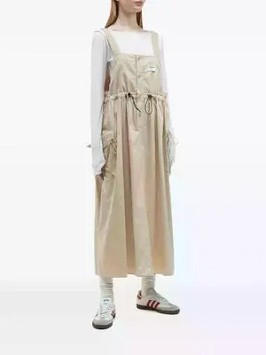 MUSIUM DIV. Logo-patch Midi Dress - Neutrals