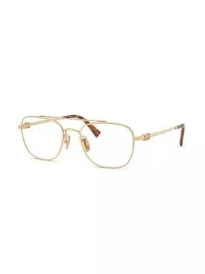 Miu Miu Square Frame Glasses - Gold