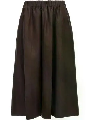 Brunello Cucinelli Linen Maxi Skirt - Brown