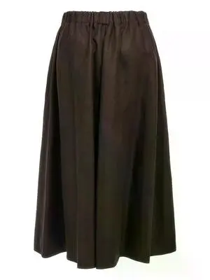 Brunello Cucinelli Linen Maxi Skirt - Brown