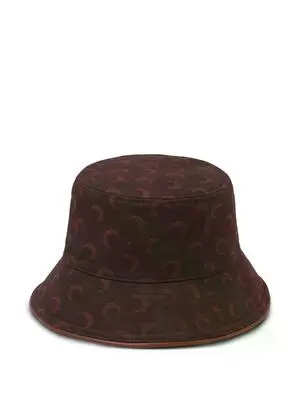 MARINE SERRE Moon Print Bucket Hat - Brown