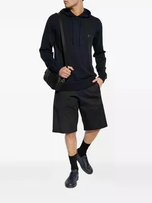 Dolce & Gabbana Logo Plaque Hoodie - Black