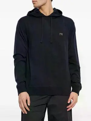 Dolce & Gabbana Logo Plaque Hoodie - Black