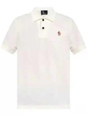 Moncler Day-namic Logo-patch Polo Shirt - Neutrals