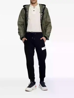 Moncler Day-namic Logo-patch Polo Shirt - Neutrals