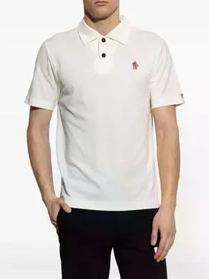 Moncler Day-namic Logo-patch Polo Shirt - Neutrals