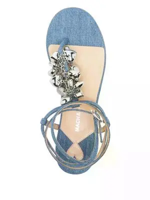 Mach & Mach Heart-charm Flat Sandals