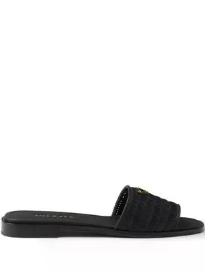 Prada Triangle-logo Sandals - Black