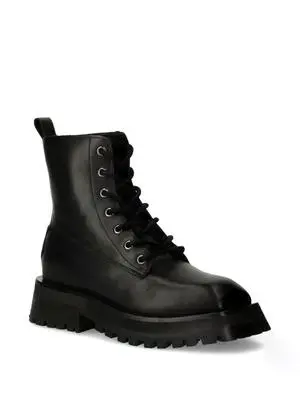 Dkny Leather Combat Boots