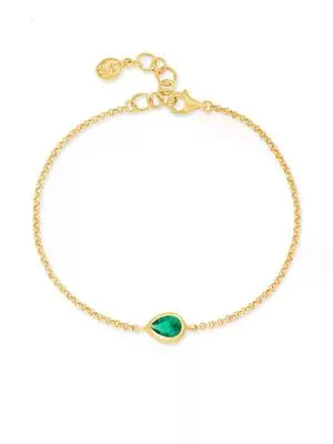 DOWER & HALL Pear Gemstone Chain Bracelet - Gold