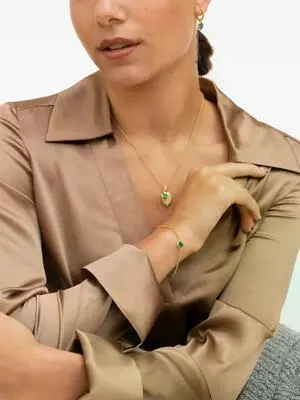 DOWER & HALL Pear Gemstone Chain Bracelet - Gold