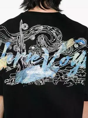 MUSIUM DIV. Graphic-print T-shirt - Black