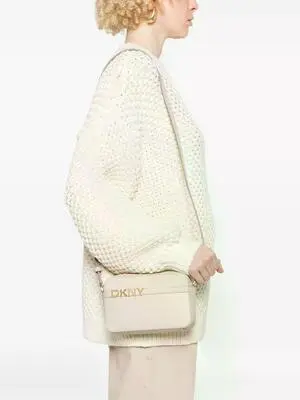 Dkny Logo-lettering Cross Body Bag - Neutrals