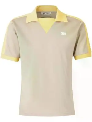 WALES BONNER Embroidered-logo Polo Shirt - Neutrals