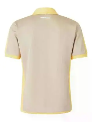 WALES BONNER Embroidered-logo Polo Shirt - Neutrals