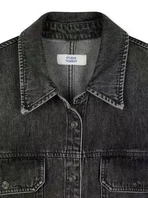 STUDIO TOMBOY Denim Midi Shirt Dress - Black