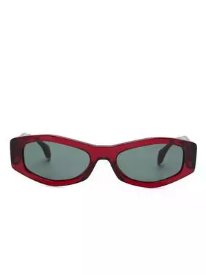 Versace Logo-print Sunglasses - Brown