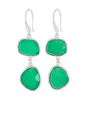 DOWER & HALL Pebble Drop Earrings - Green