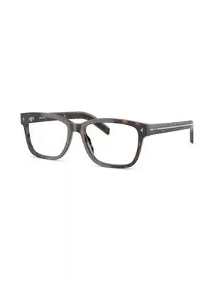 Prada Square Frame Glasses - Brown