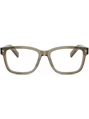 Prada Square Frame Glasses - Brown