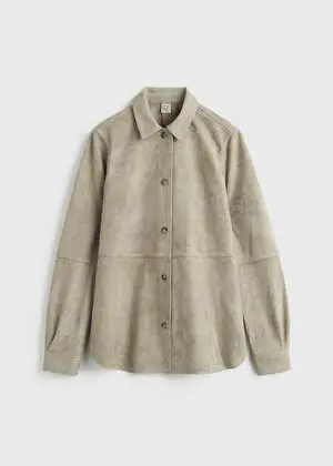 TOTEME Soft Suede Shirt - Beige