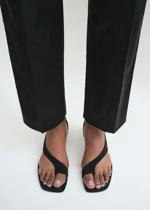 TOTEME Suede Heeled Thong Sandals