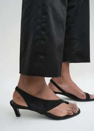 TOTEME Suede Heeled Thong Sandals