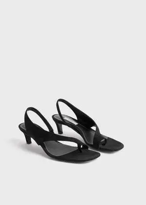 TOTEME Suede Heeled Thong Sandals