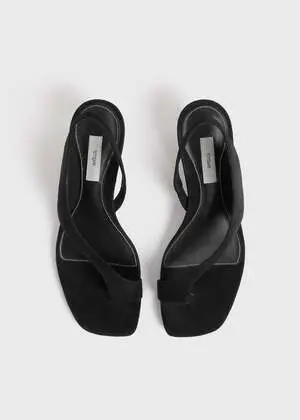TOTEME Suede Heeled Thong Sandals