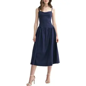 Women's Sleeveless Cotton Midi Dresses