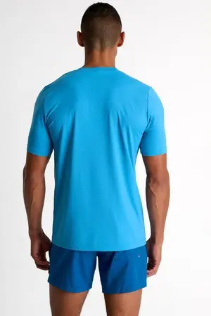 Shan Microfiber Crew Neck T-shirt - Blue