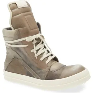 Rick Owens Geobasket High-top Sneaker - Dust/ Milk/ Milk