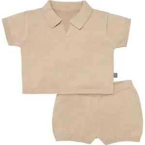 MODERN MOMENTS™ BY GERBER Baby Johnny Collar Sweater Knit Set - Tan