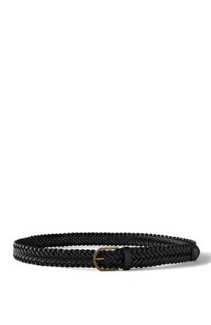 COTTON ON Signature Braided Belt - Black Burnished Gold