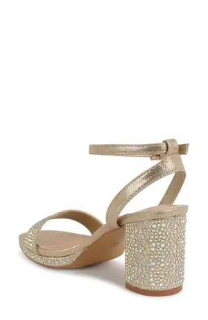 TOUCH UPS Topaz Embellished Sandals - Champagne