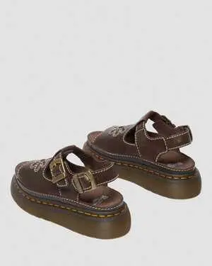 Dr. Martens Dunnet Flower Sandals - Brown