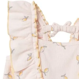 MODERN MOMENTS™ BY GERBER Ruffles Romper - Rose Lemons