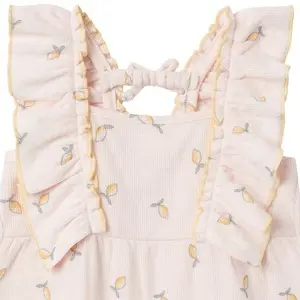 MODERN MOMENTS™ BY GERBER Ruffles Romper - Rose Lemons