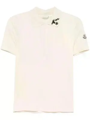 Moncler Beaded Polo Shirt - Neutrals